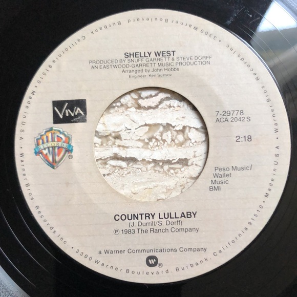 Warner Bros. | Art | Shelly West Country Lullabyjose Cuervo Vinyl 45 ...